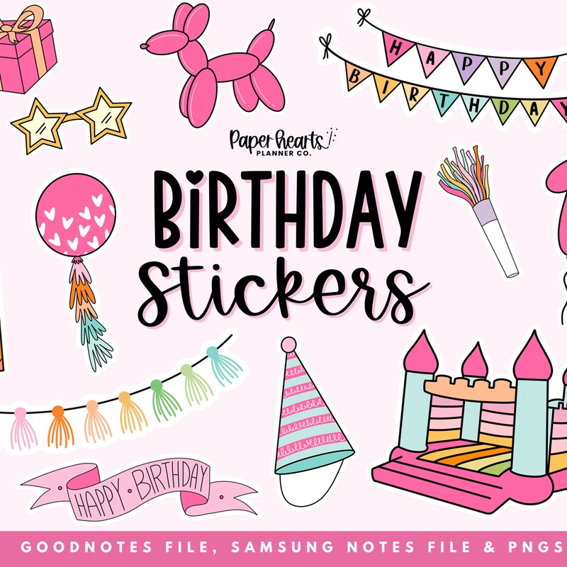 Birthday Planner Stickers - Etsy