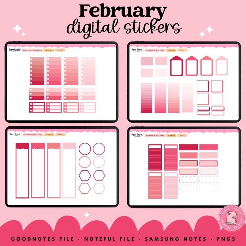 February Stickers, Valentine's Day Stickers, Love Stickers, Holiday ...