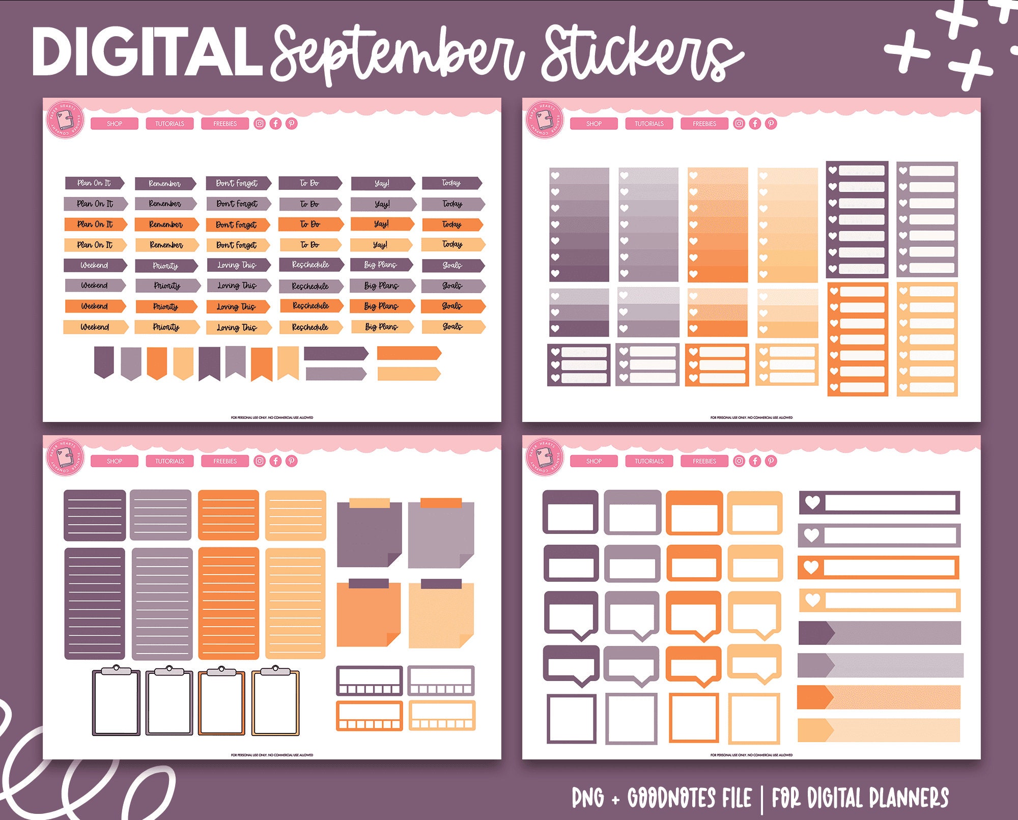 September Stickers Digital Stickers Goodnotes Stickers - Etsy