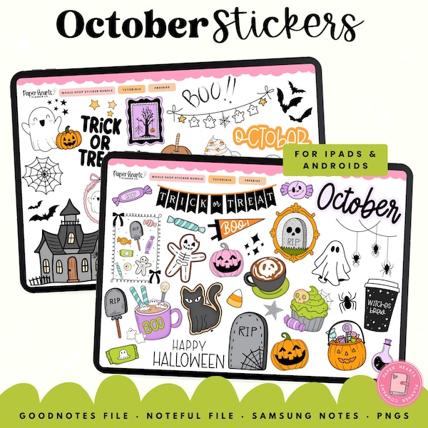 October Stickers - Etsy