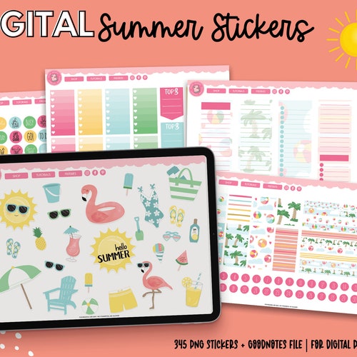 Endless Summer Digital Planner Stickers Goodnotes Stickers - Etsy