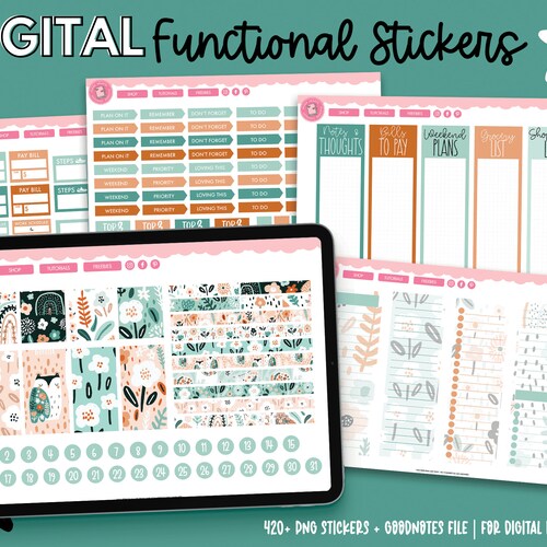 Functional Digital Planner Stickers Goodnotes Stickers - Etsy
