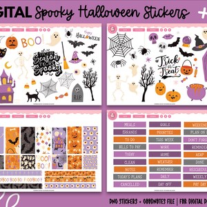 Spooky Halloween Stickers Digital Stickers Goodnotes Stickers PNG ...