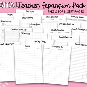 Teacher Planning Pages Digital Inserts for Digital Planners - Etsy