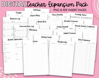 Digital Teacher Inserts for Digital Planners Teaching Inserts Teaching ...