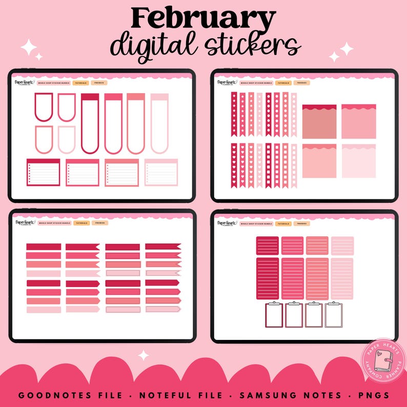 February Stickers, Valentine's Day Stickers, Love Stickers, Holiday ...