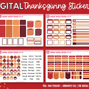 Thanksgiving Stickers Digital Thanksgiving Sticker Set Goodnotes ...