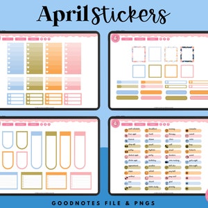 April Blooms Stickers | Spring Digital Stickers | Goodnotes Stickers ...
