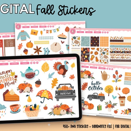 Goodnotes Stickers Fall Digital Planner Stickers Autumn - Etsy