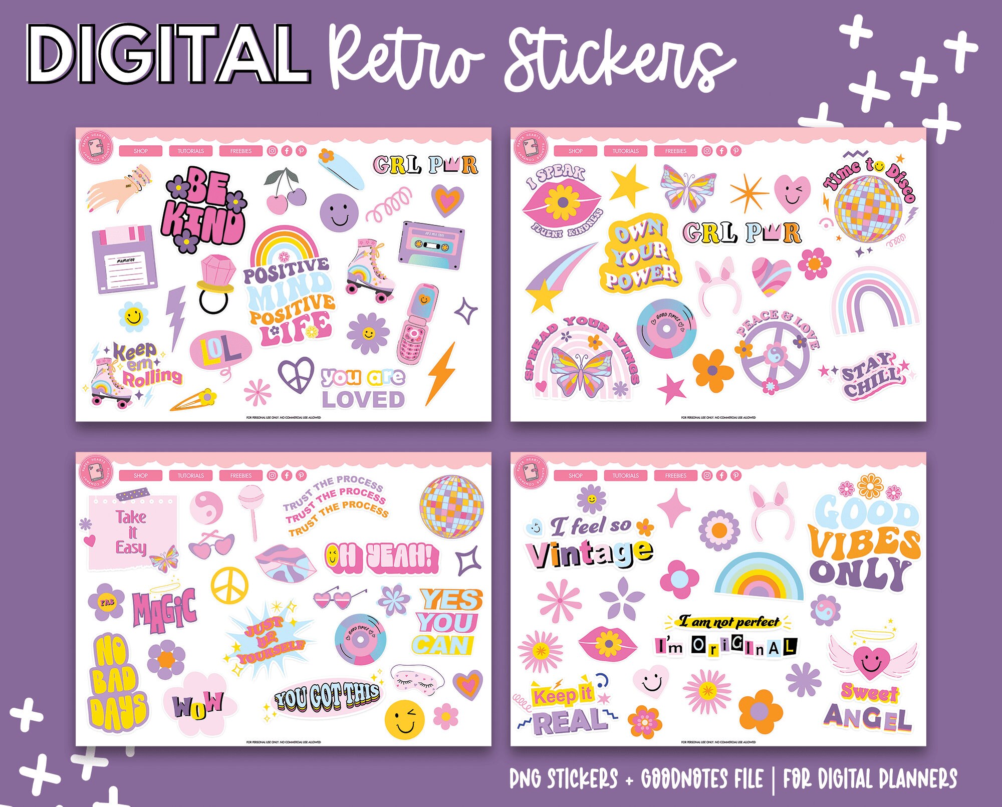 Retro Stickers 80s Stickers 90s Stickers Positive - Etsy