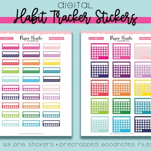 Habit Tracker Stickers | Digital Habit Tracker Stickers | Goodnotes ...
