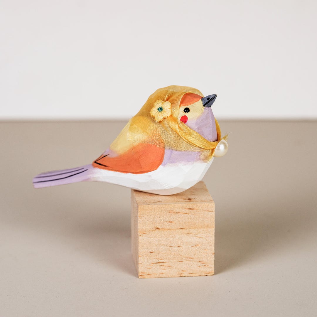 Lovely Swallow Bird in Headscarf Figurine - Spring Romance, Hand ...