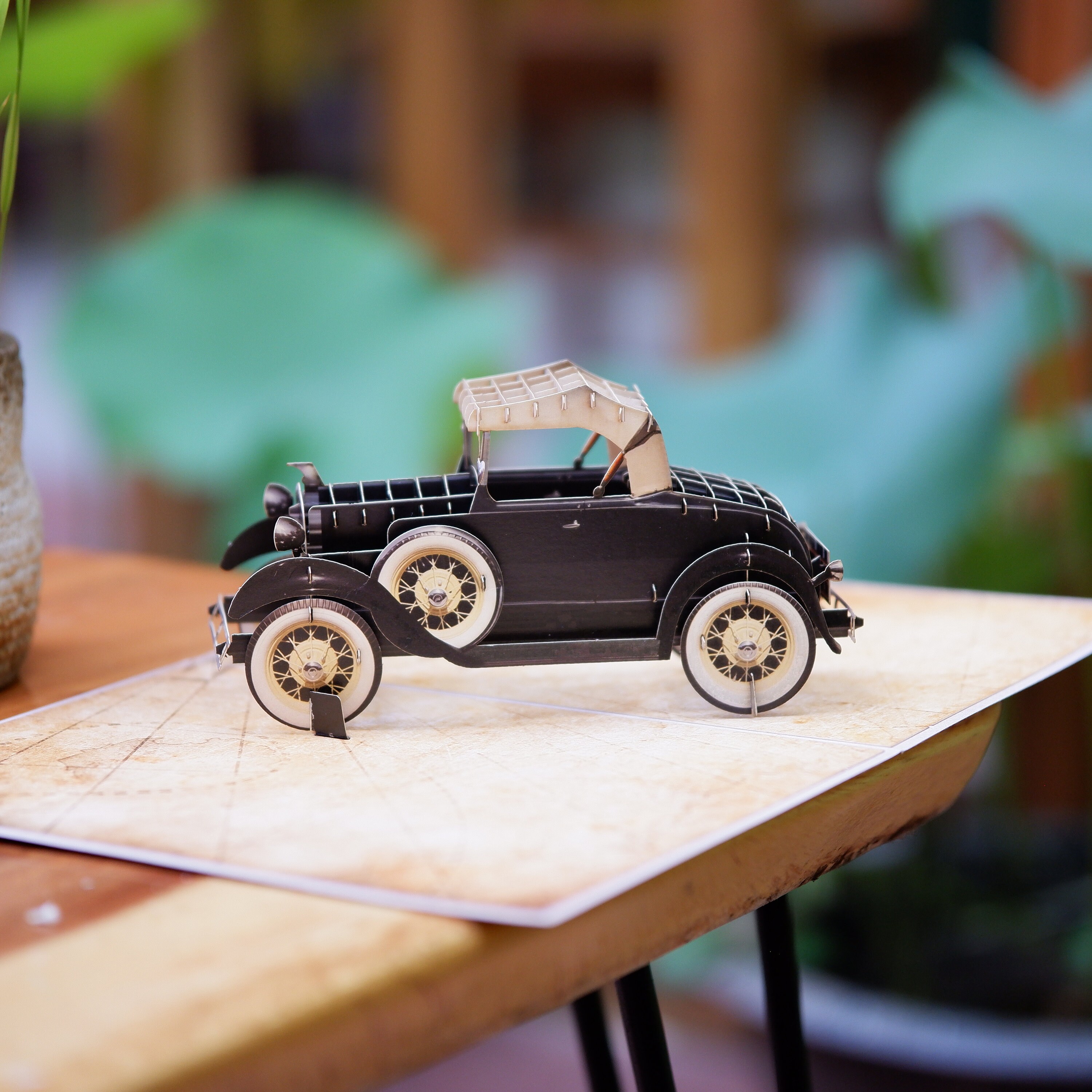 Classic Vintage Car Pop up Card, Antique Retro Automobile Greeting Card ...