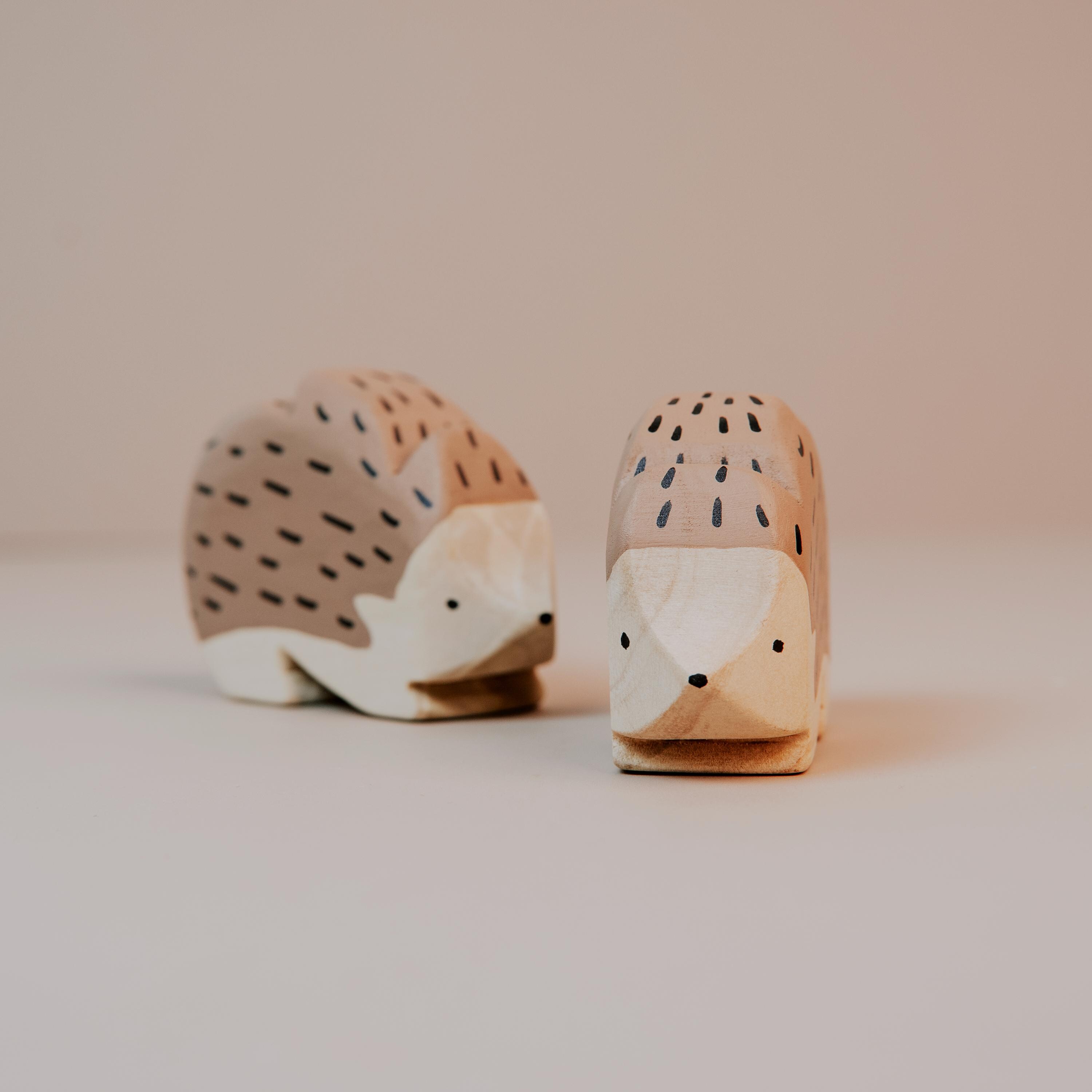 Adorable Wooden Hedgehog Figurine - Handmade Porcupine Decor, Woodland ...
