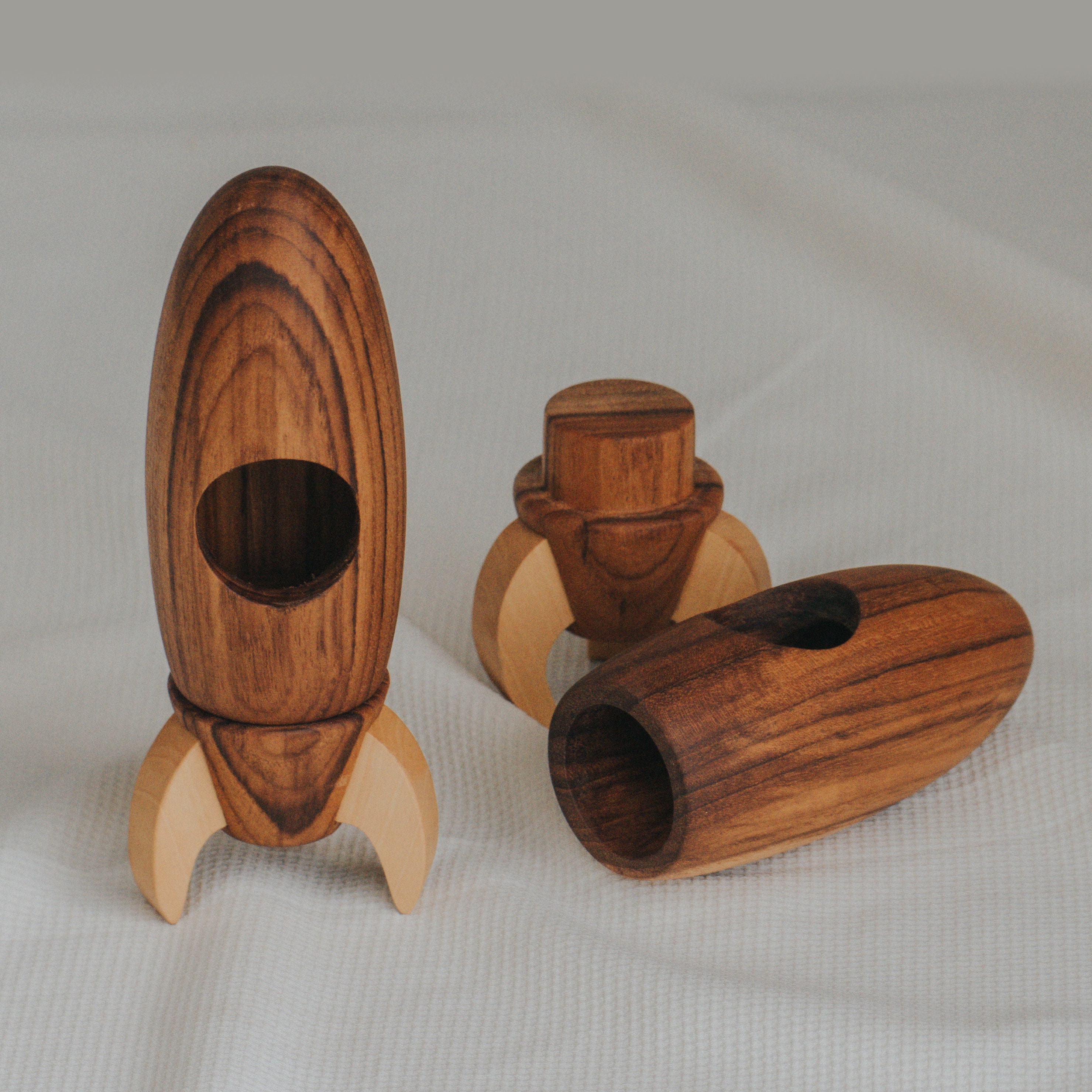 Wooden Spaceship Rocket Model Toy - Baby Boy & Toddler Gifts, Nursery ...
