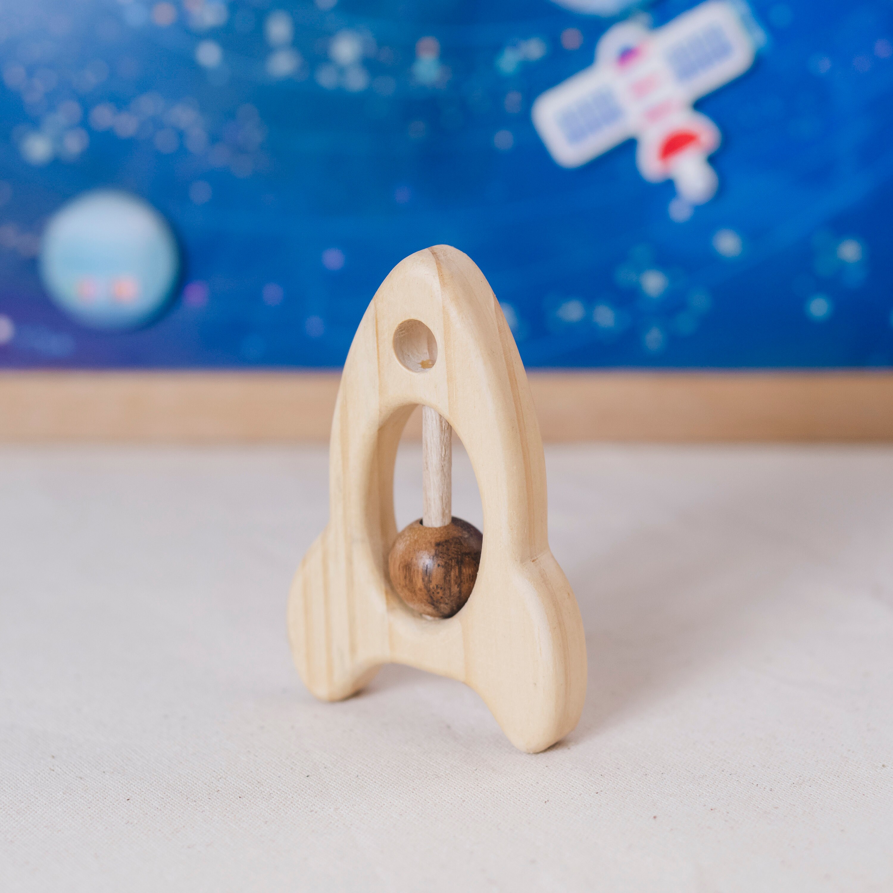 Wooden Baby Rattle Animals Sensory Toys, Baby Play Gym, Newborn 1 Year ...