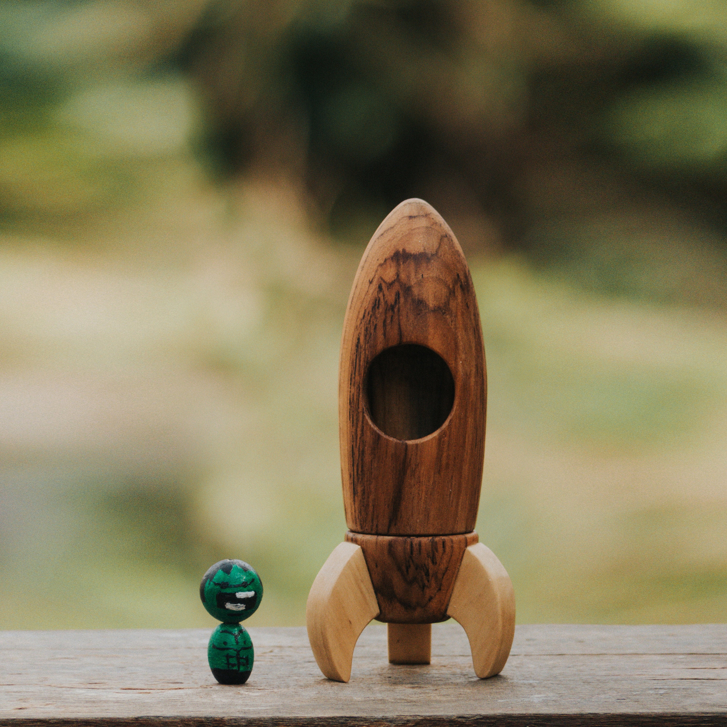 Wooden Spaceship Rocket Model Toy - Baby Boy & Toddler Gifts, Nursery ...