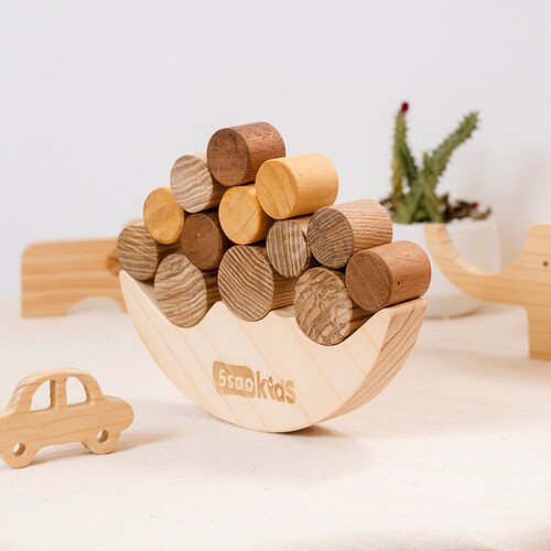 Wooden Balance Toy Montessori Toys Stacking Toy Balancing - Etsy