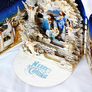 Unique 3D Nativity Scene Pop-up Greeting Card | Christmas Scene ...