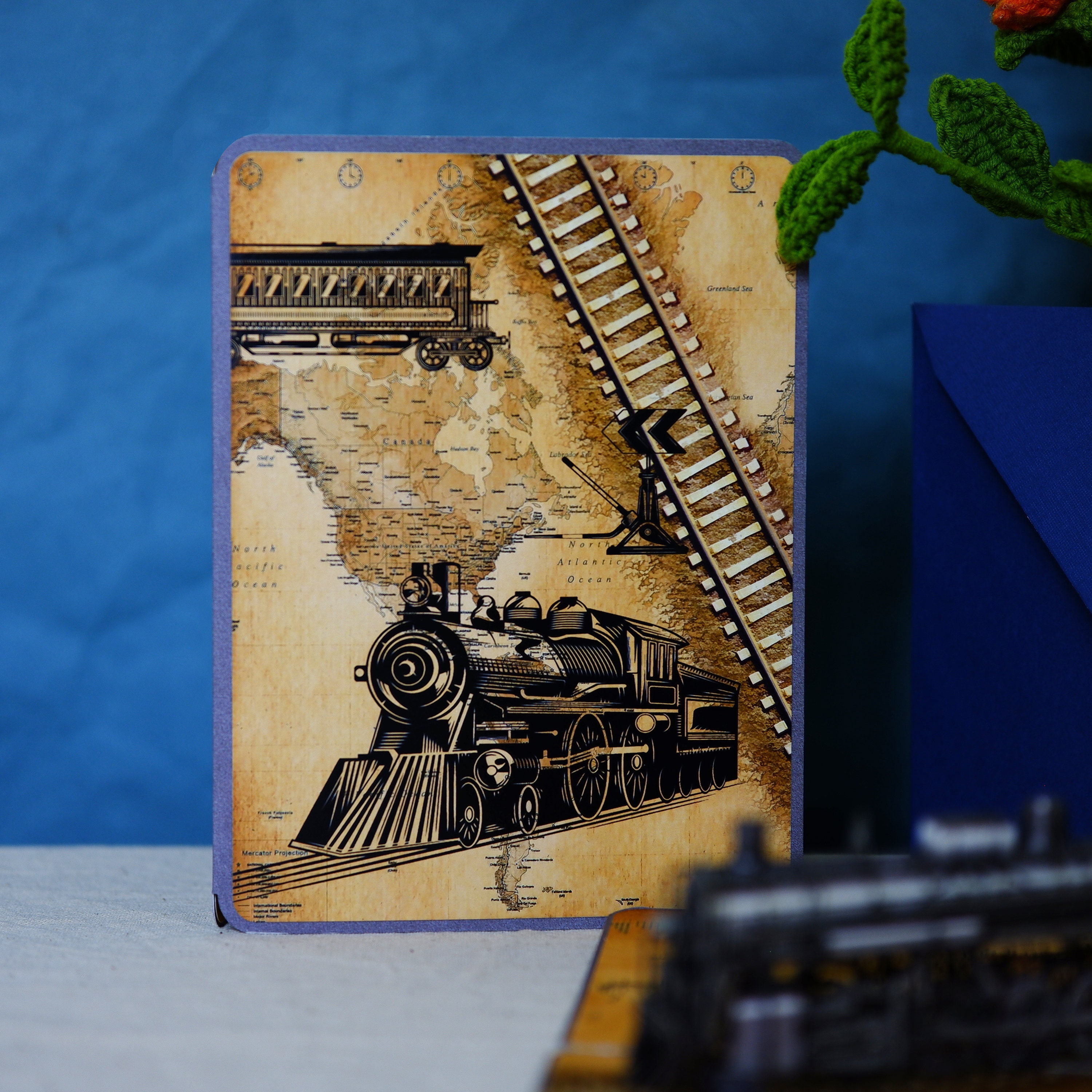 3D Steam Train Pop-up Card: Handcrafted Locomotive Postcard - Etsy