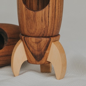 Wooden Spaceship Rocket Model Toy - Baby Boy & Toddler Gifts, Nursery ...