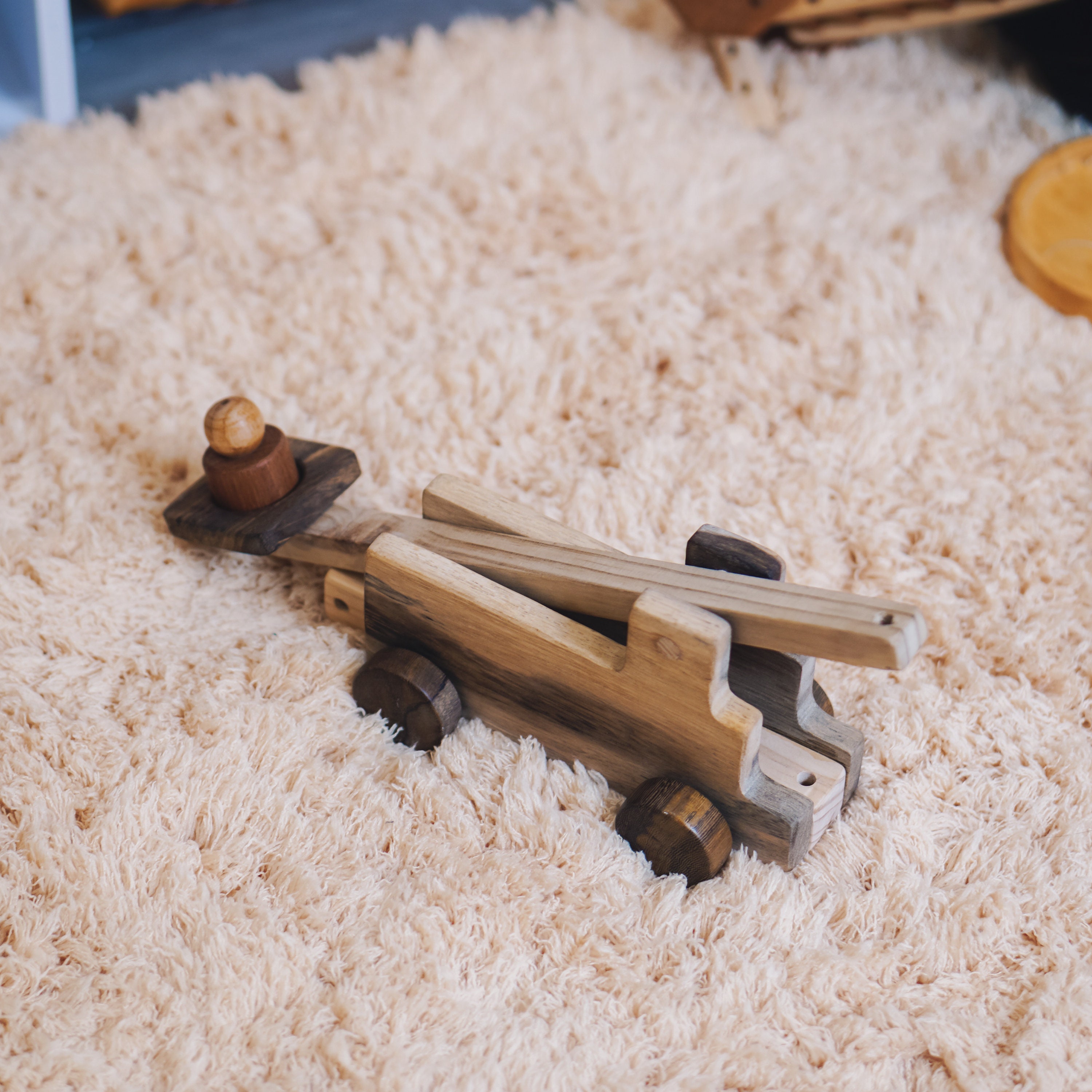 Wooden Catapult Toy, Gift for Kids, Desk Toy for Children, Wood Nursery ...