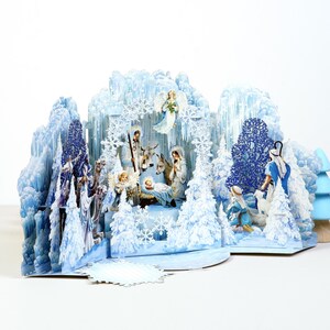 Beautiful Nativity Scene 3D Pop up Greeting Card, Standing Christmas ...