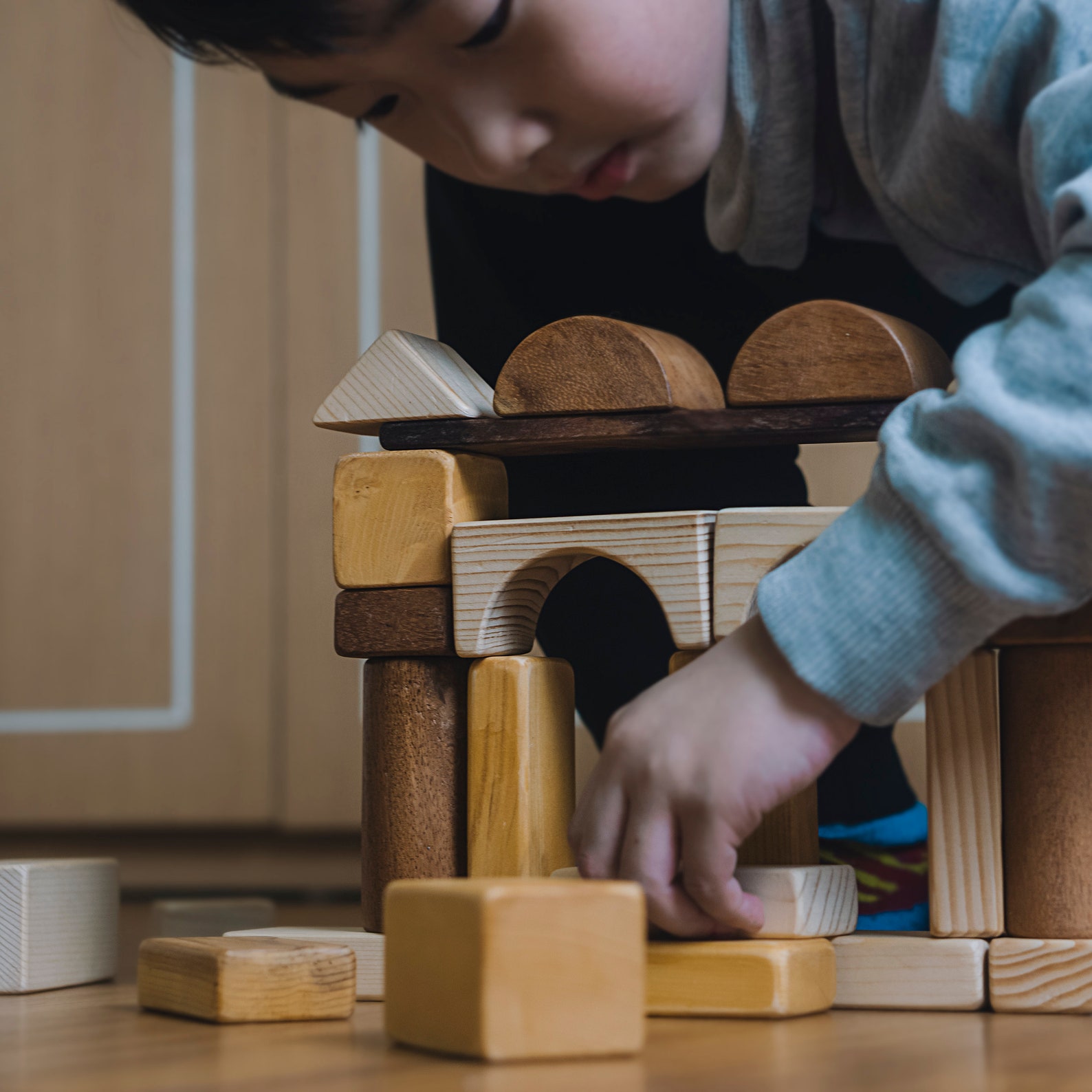 Montessori Wooden Blocks Set: Natural STEM Toys, 2nd Birthday Gift - Etsy