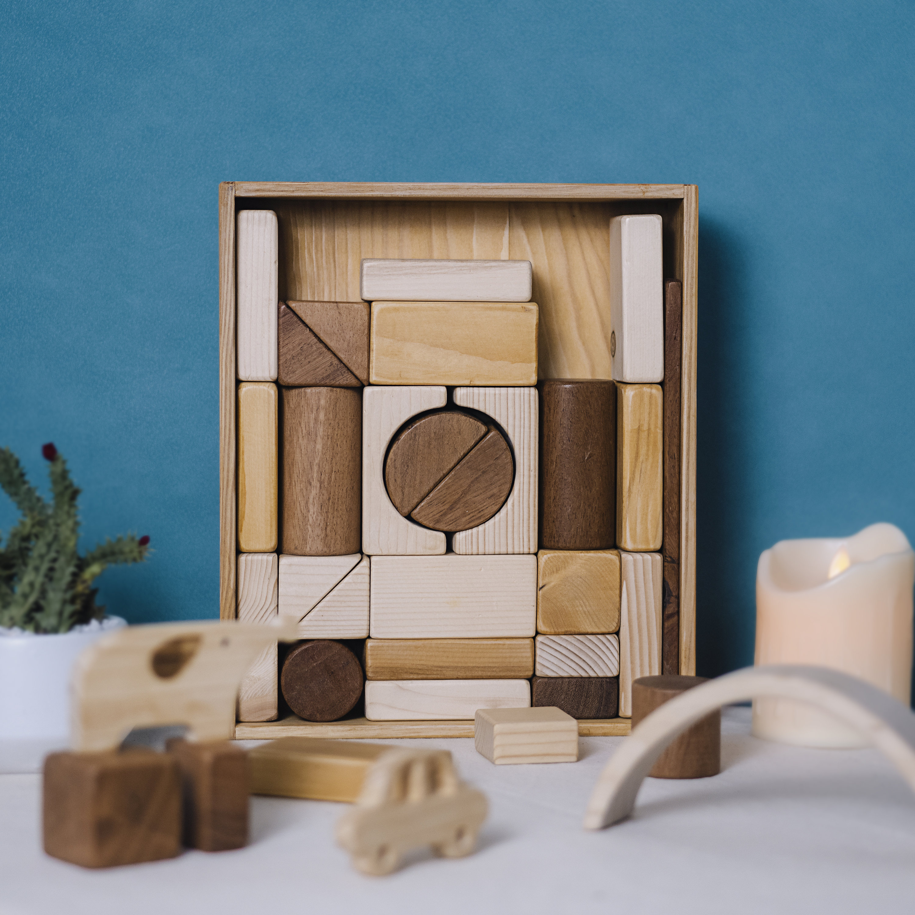Montessori Wooden Blocks Set: Natural STEM Toys, 2nd Birthday Gift - Etsy