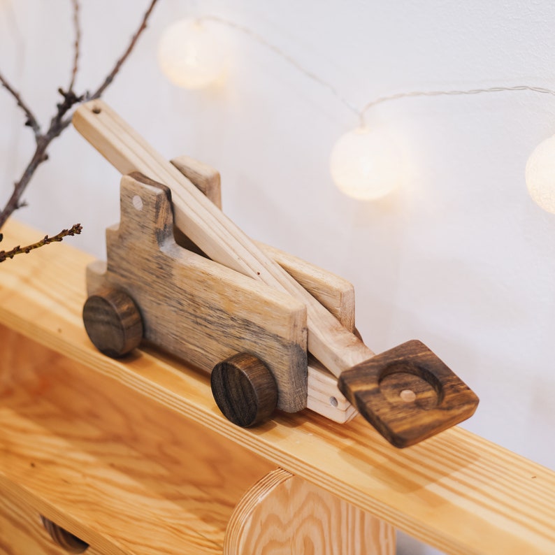 Wooden Catapult Toy, Gift for Kids, Desk Toy for Children, Wood Nursery ...