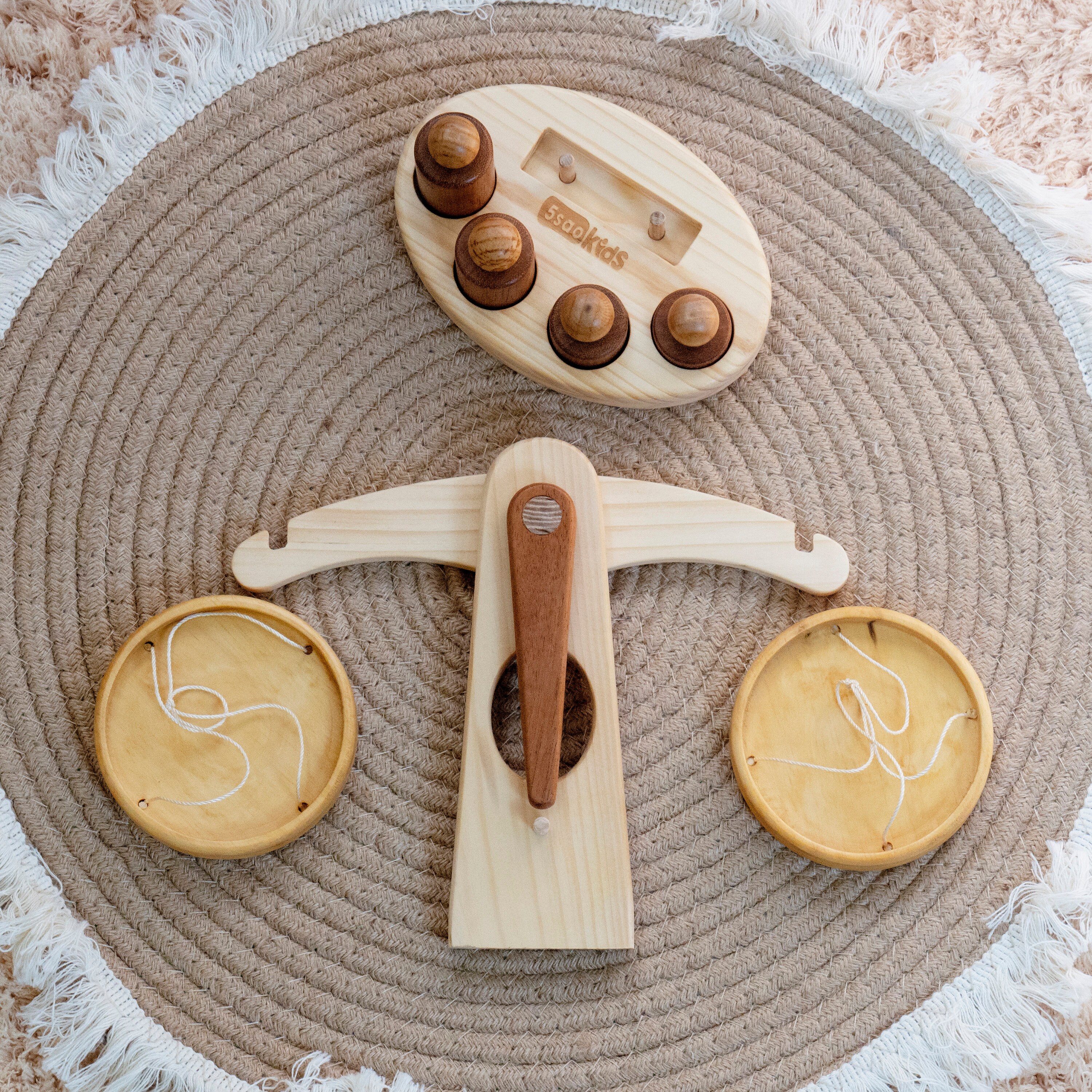 Wooden Balance Scale Montessori Toys, Birthday Gift for Little Girls ...