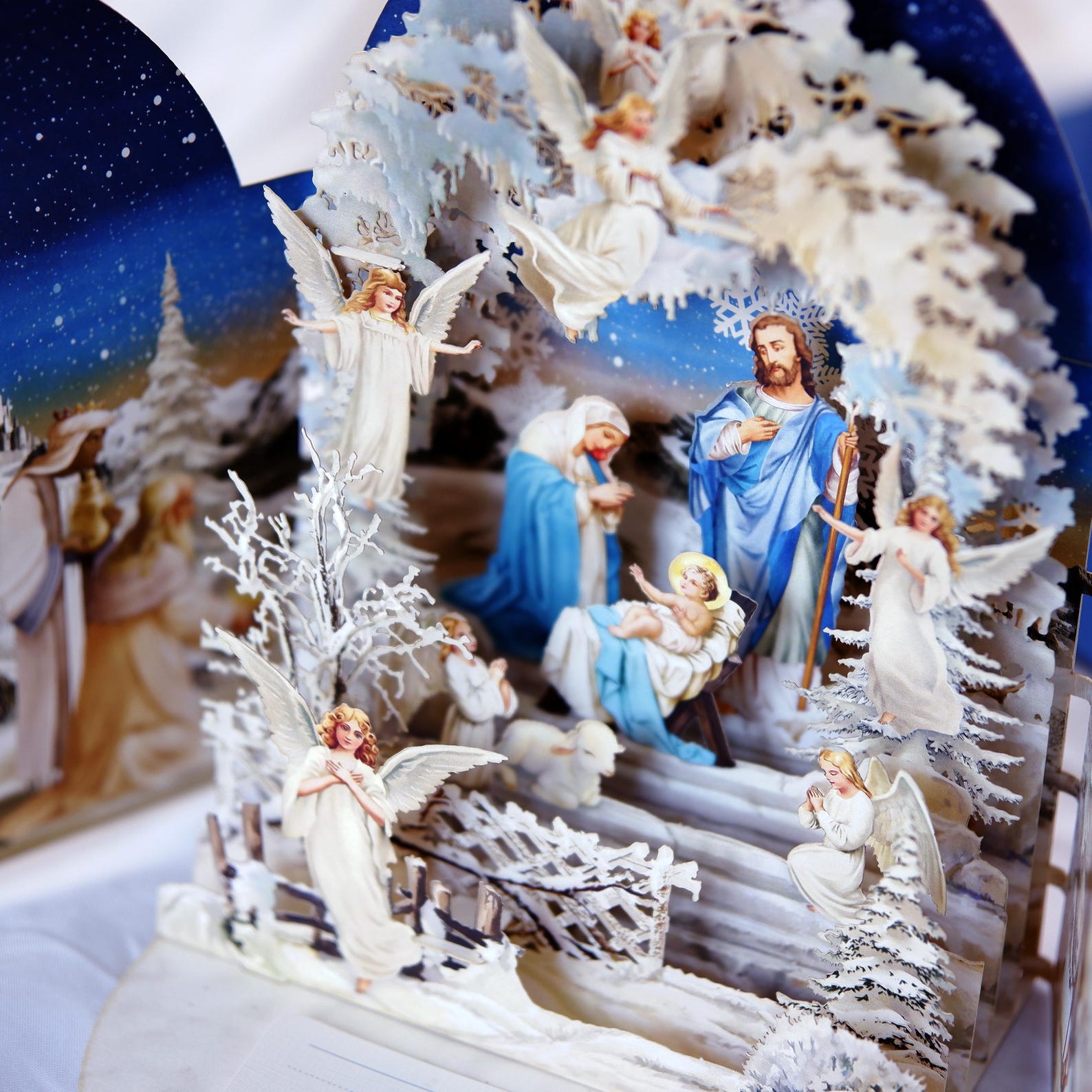 Handcrafted 3D Nativity Scene Christmas Card | Pop-up Religious Card - Etsy