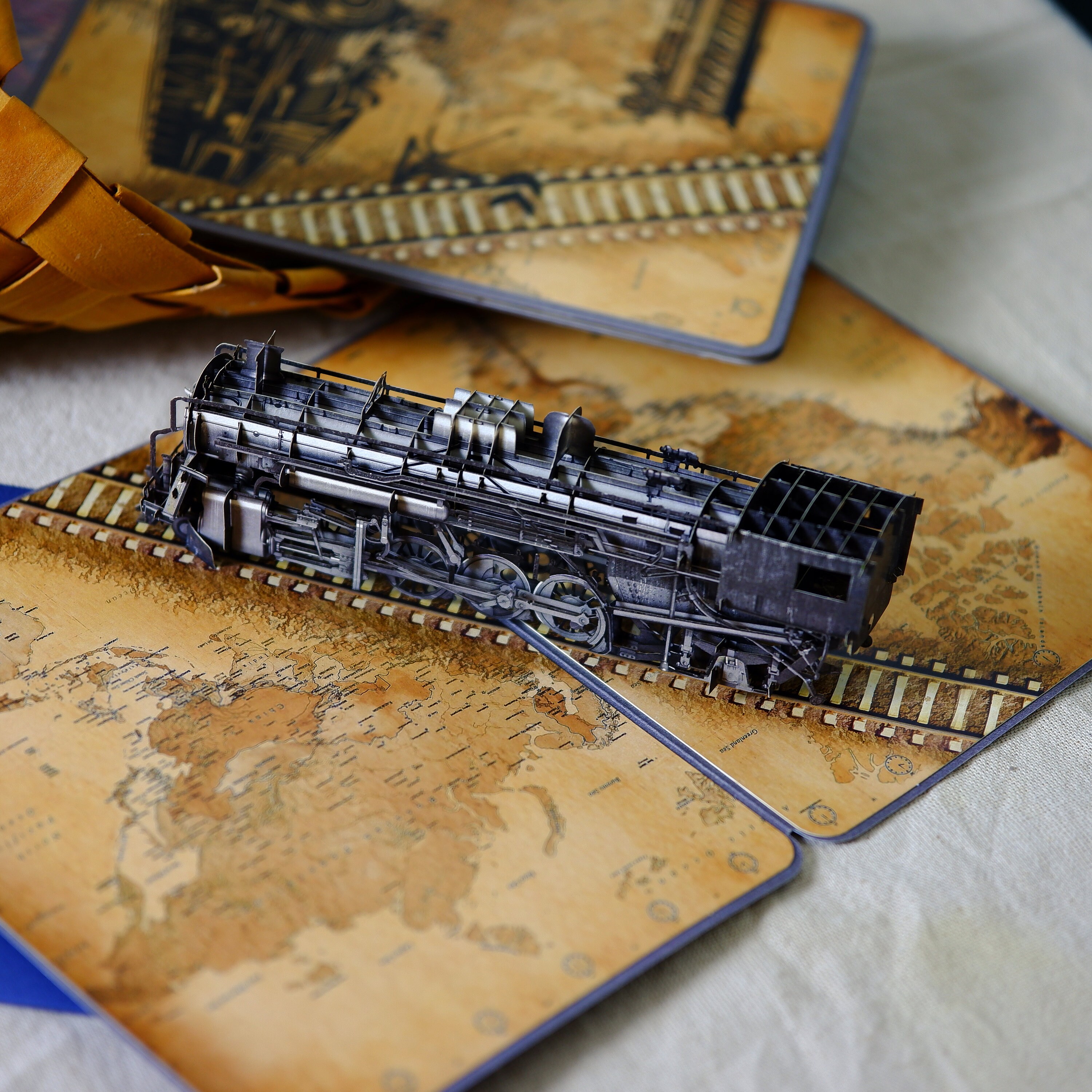 Handcrafted 3D Pop-up Steam Train Card: Unique Greeting & Postcard ...