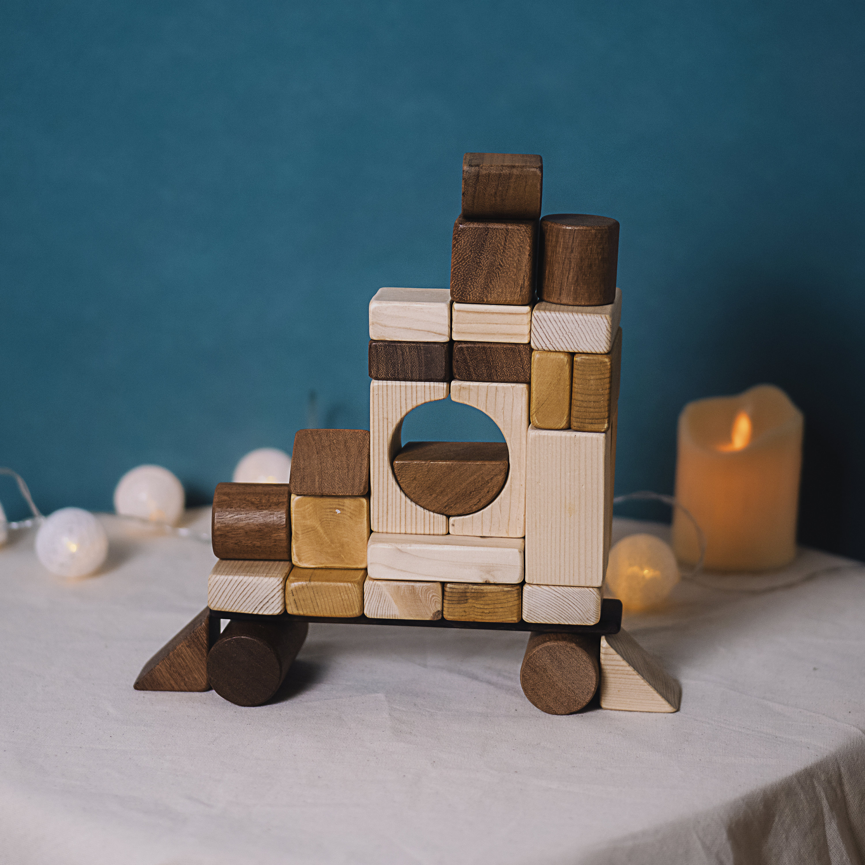 Montessori Wooden Blocks Set: Natural STEM Toys, 2nd Birthday Gift - Etsy