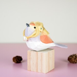 Lovely Swallow Bird in Headscarf Figurine - Spring Romance, Hand ...