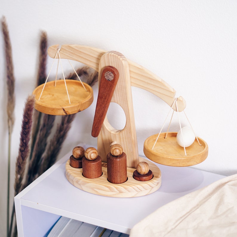 Wooden Balance Scale Montessori Toys Birthday Gift for Little - Etsy