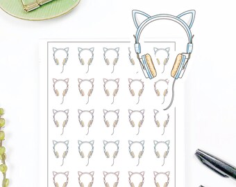 Cat Ear Sticker - Etsy
