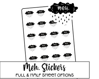 Meh Stickers - Etsy