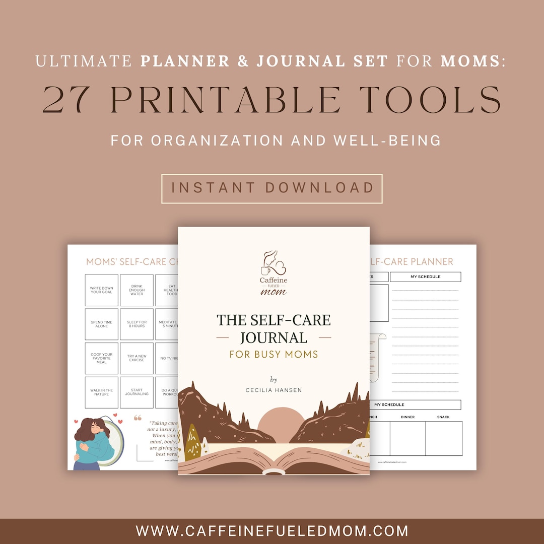 27 Printable Planners & Journals for Moms - Self-care, Organization ...