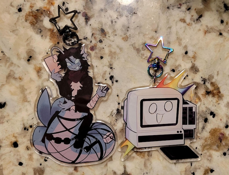 Pressure Acrylic Keychains: Sebastian Solace and Painter - Etsy