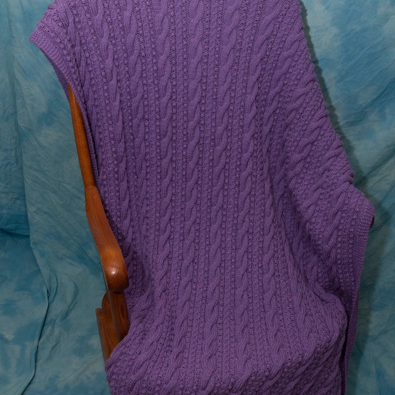 Cable Knit Blanket - Etsy