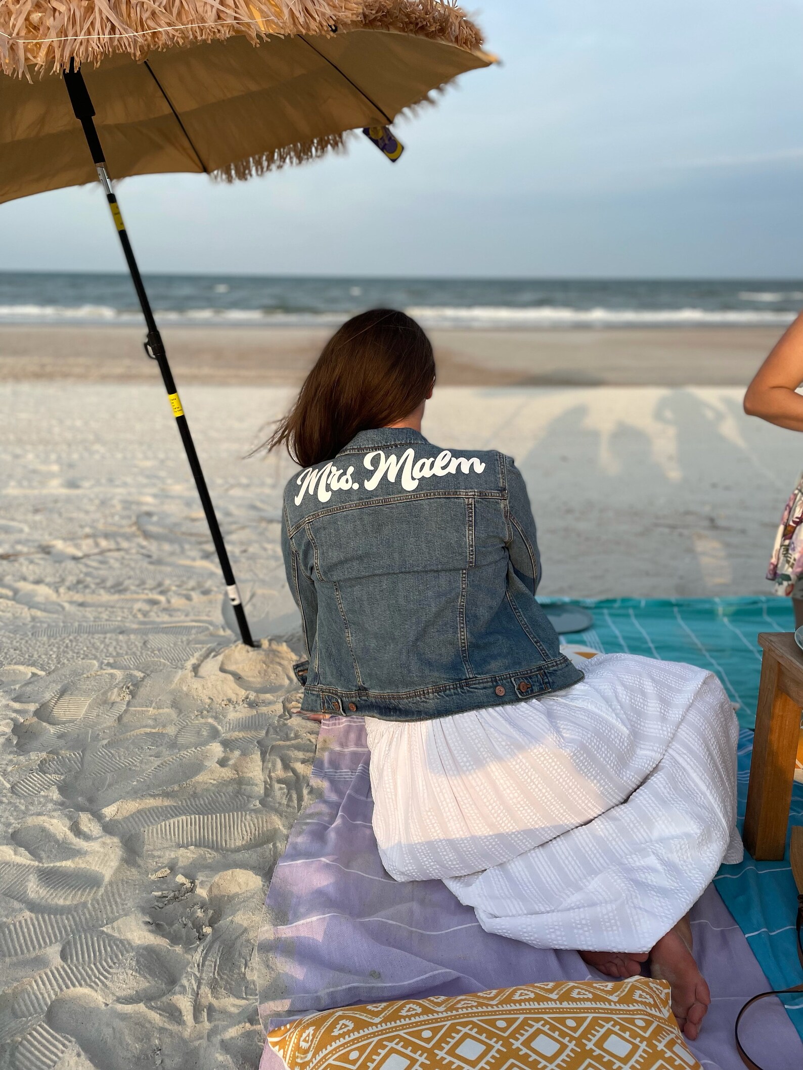Personalized Mrs. Jean Jacket for Bride | Custom Last Name Jean Jacket ...