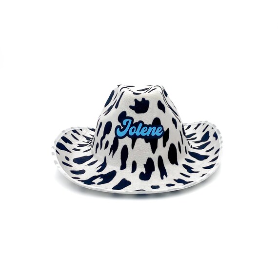 Personalized Cowboy Hat Custom Cow Print Cowgirl Hat - Etsy