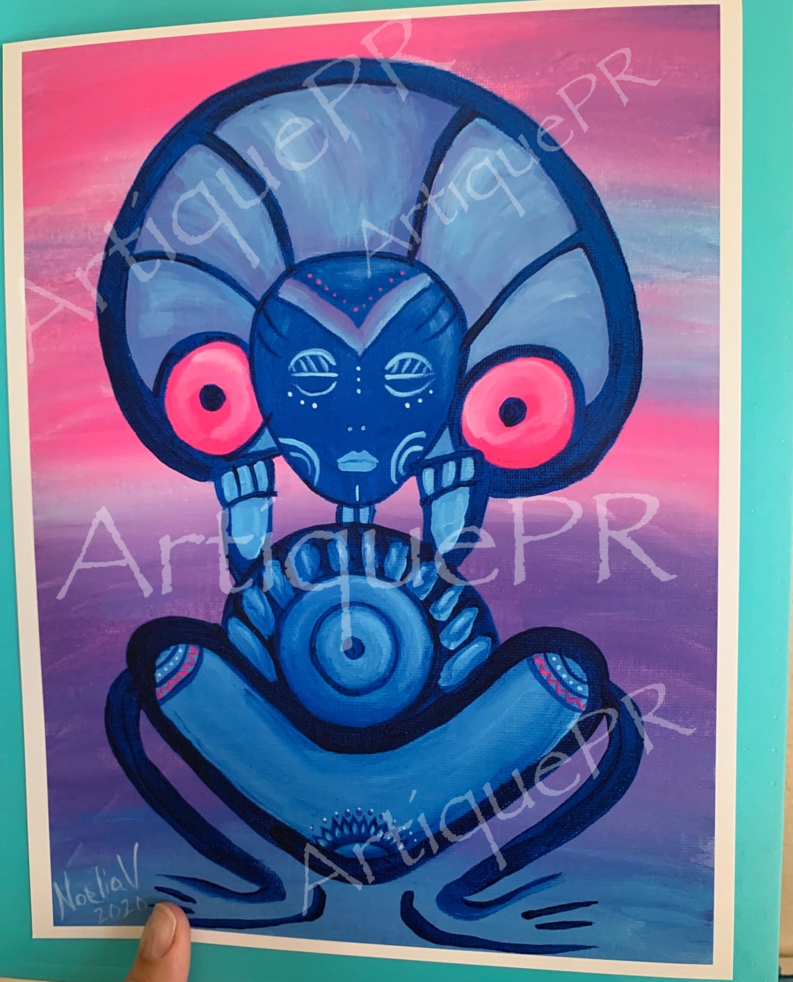 Atabey Taíno Goddess 11x8.5 Print from original painting | Etsy