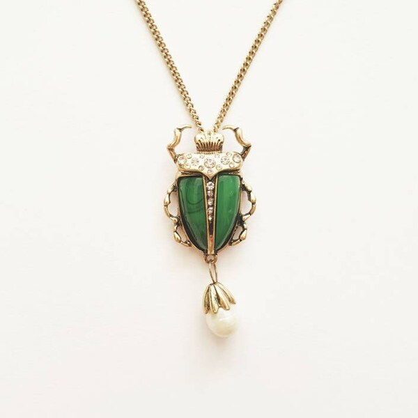 Scarab Necklace - Etsy