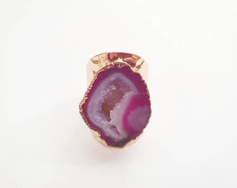 Geode Ring - Etsy