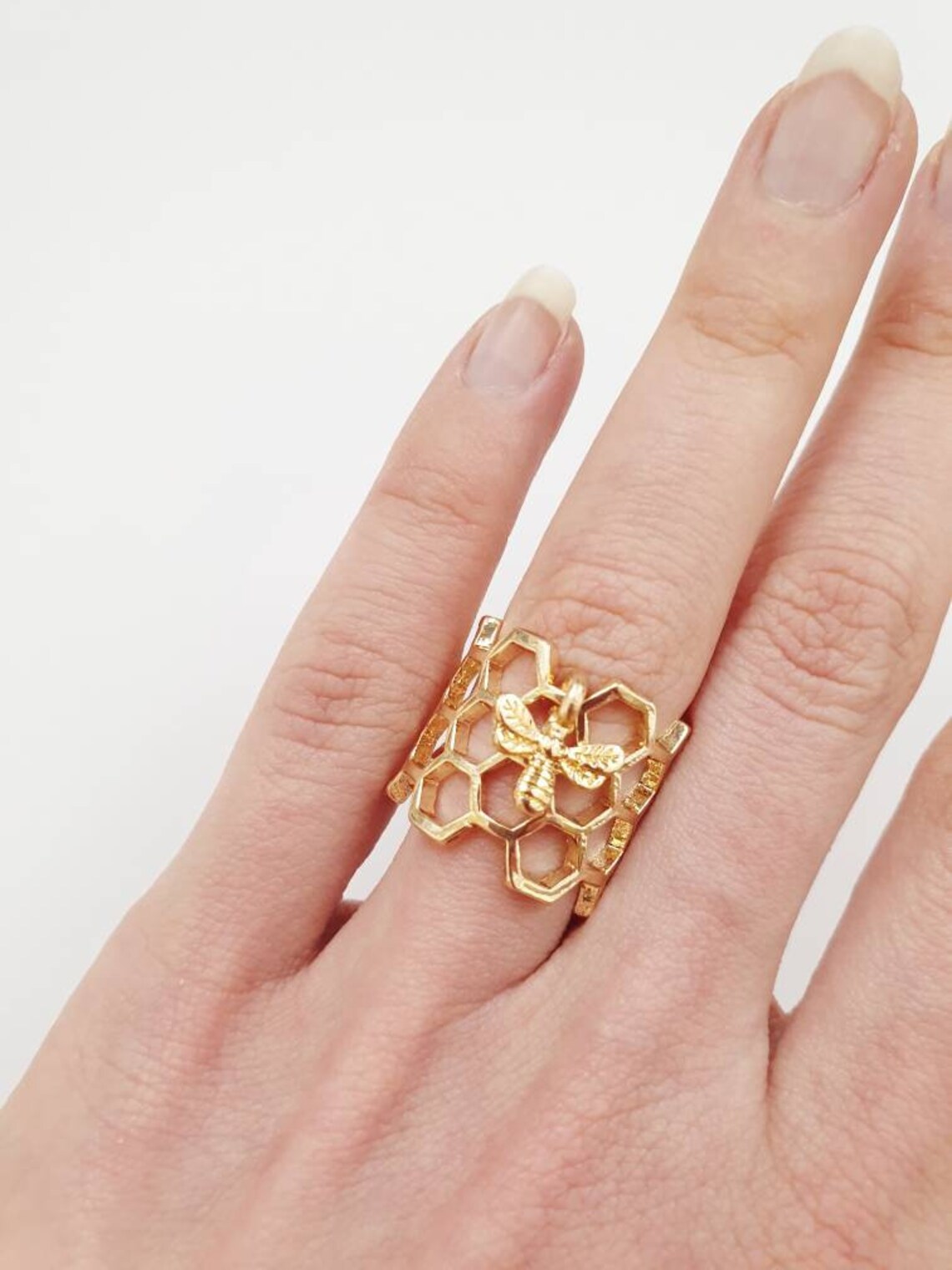 Verstellbarer Cottagecore Ring Save the bees in - Etsy