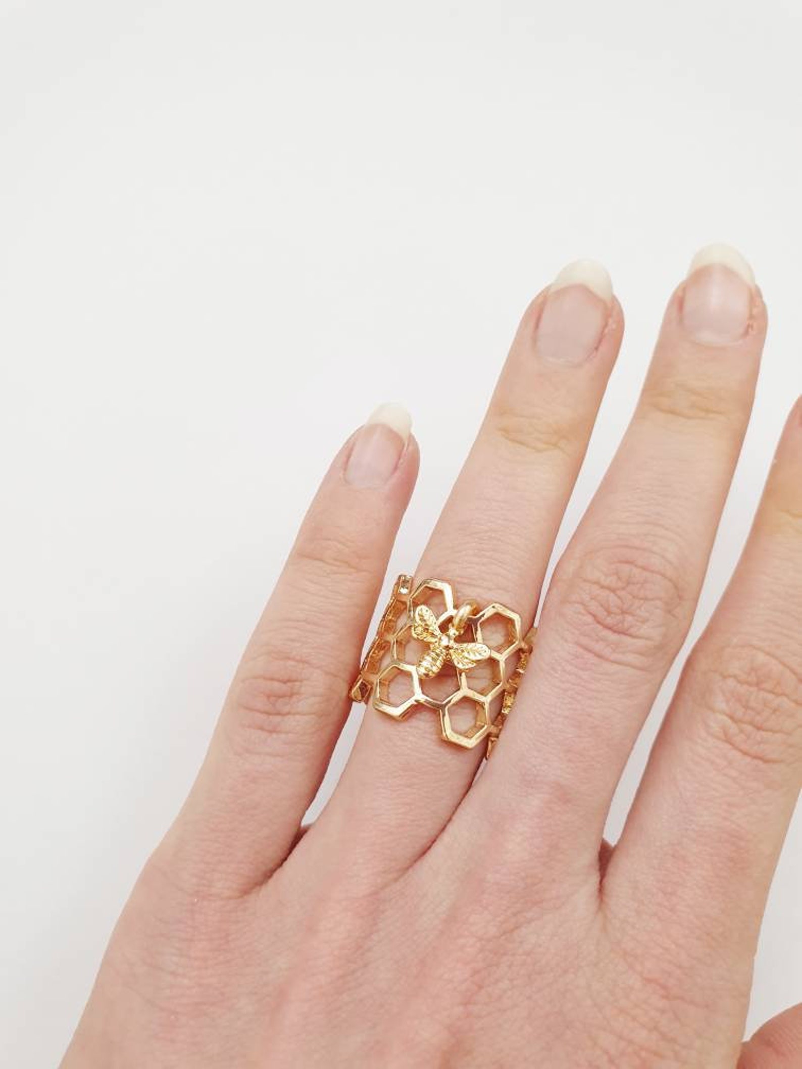 Verstellbarer Cottagecore Ring Save the bees in - Etsy