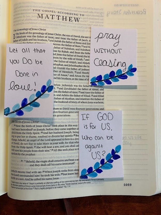 Bible Verse Bookmarks vine & Leaves - Etsy