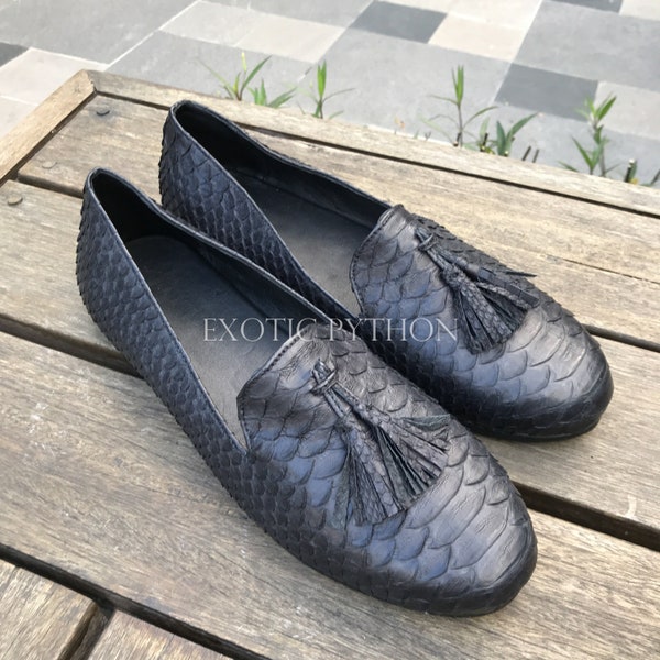 Snakeskin Loafers - Etsy